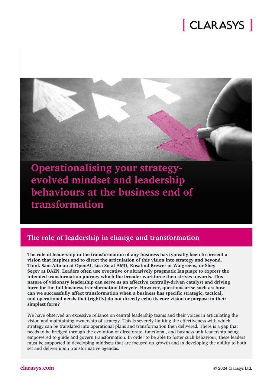 Operationalising your strategy